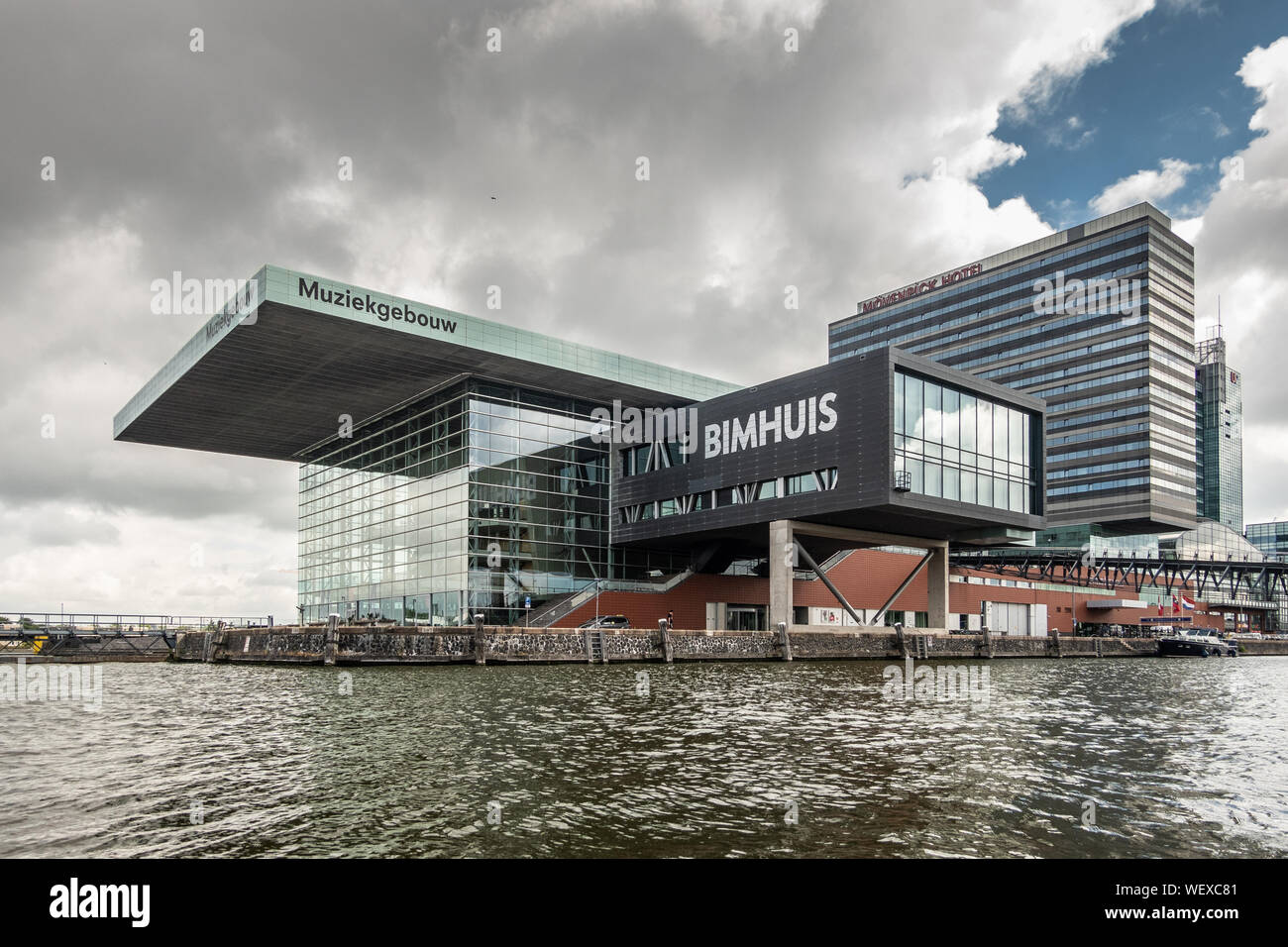 Amsterdam, the Netherlands - July 1, 2019: Modern cubic building ...