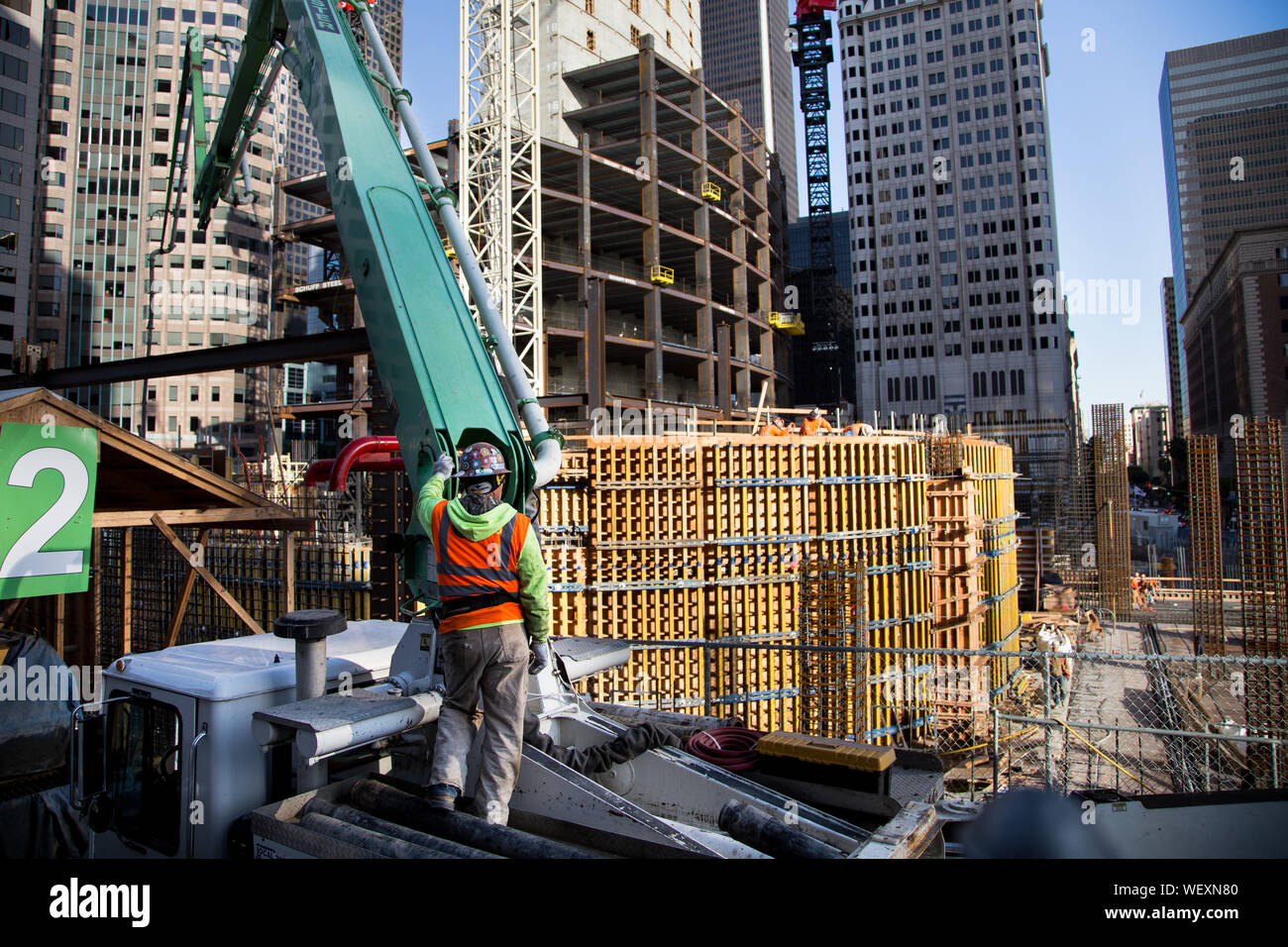 Man on crane hi-res stock photography and images - Alamy
