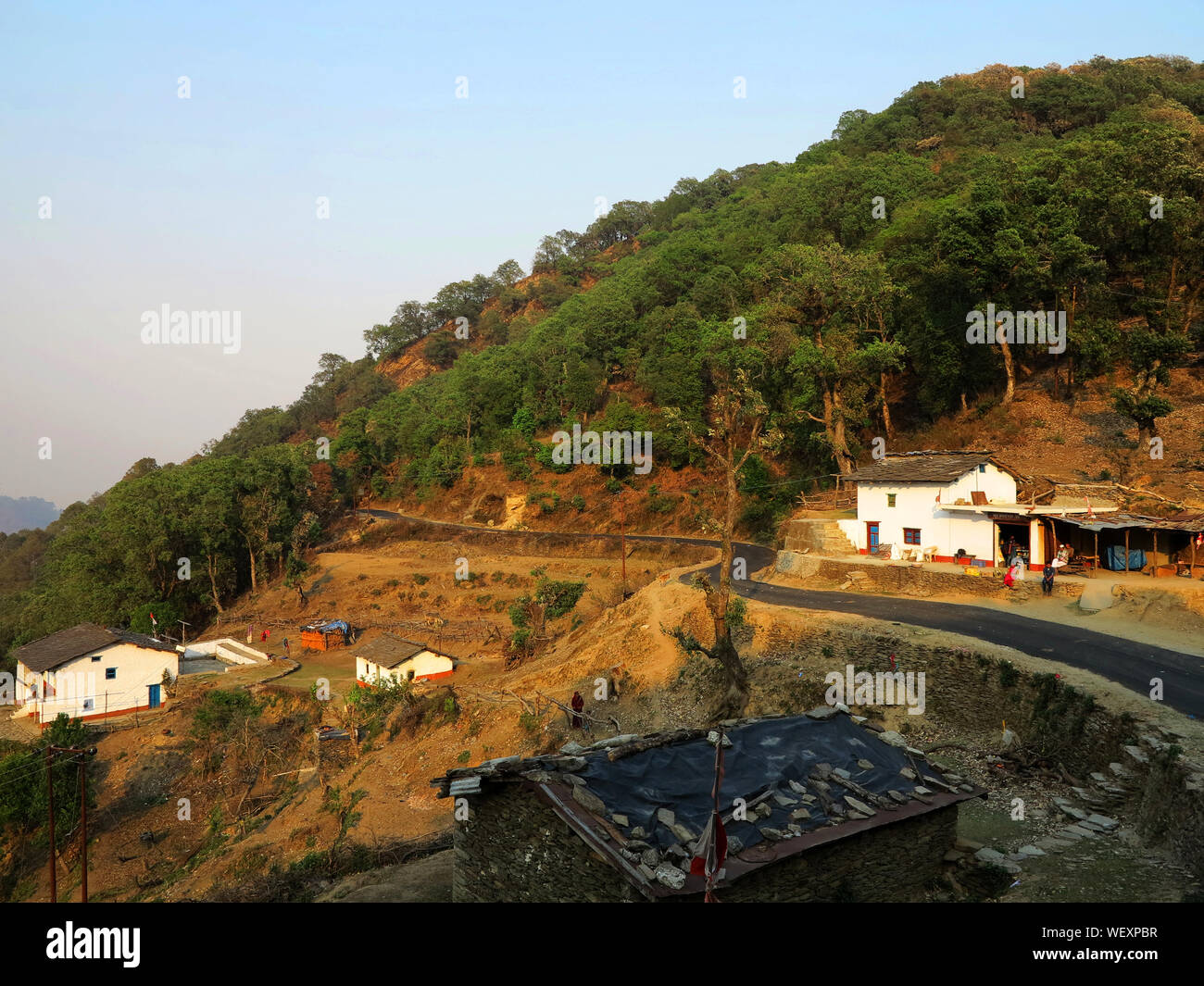 Village on the Tallas Des area as seen from the Forest Road going to ...