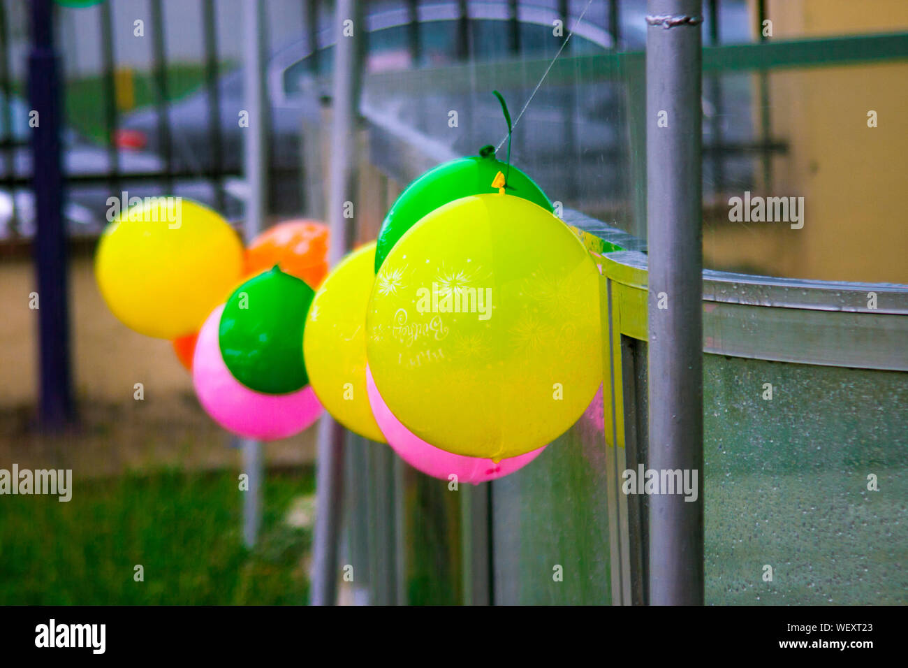 Hanging balloons hi-res stock photography and images - Alamy