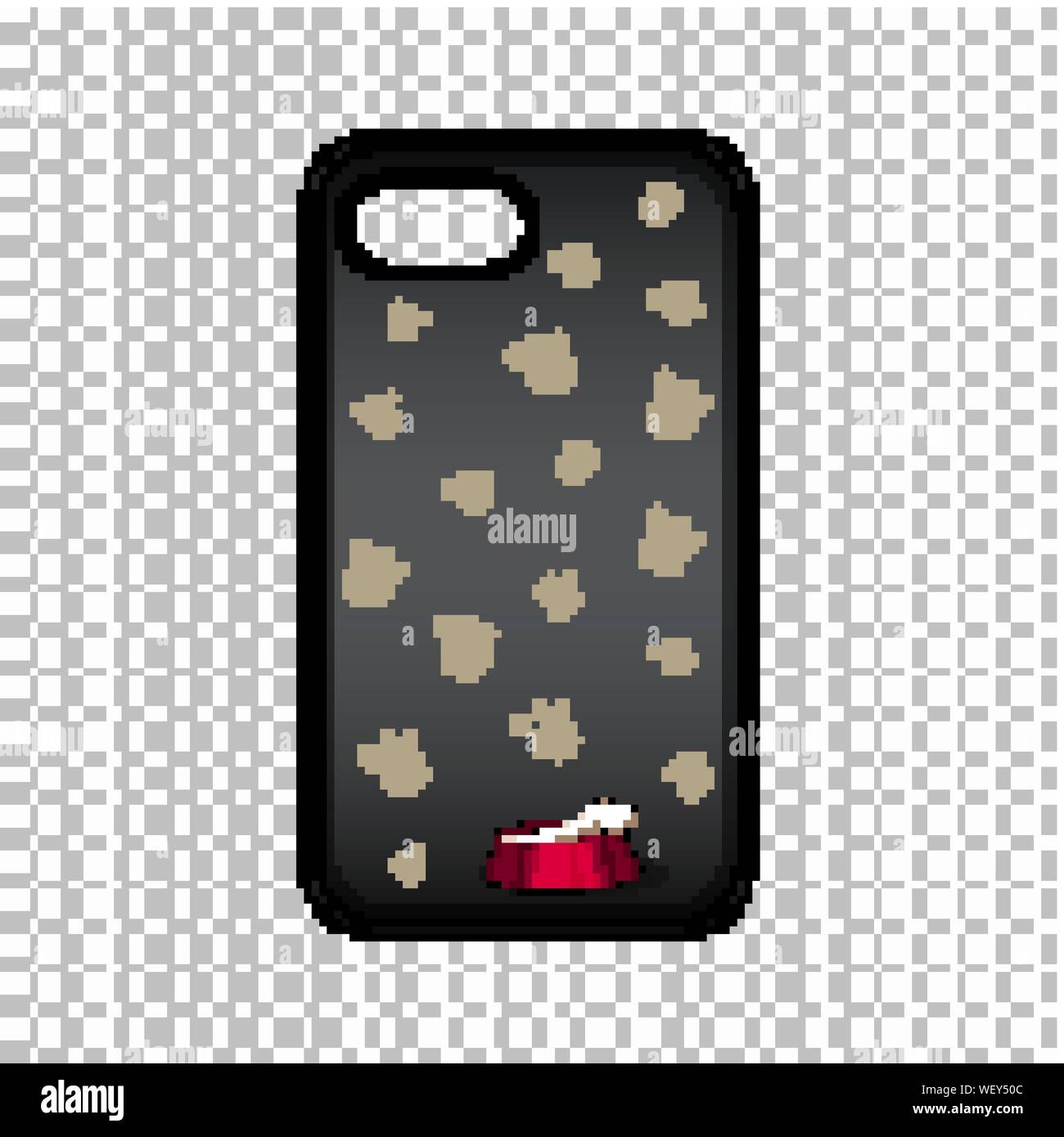 Graphic design on mobile phone case with paws illustration Stock Vector ...