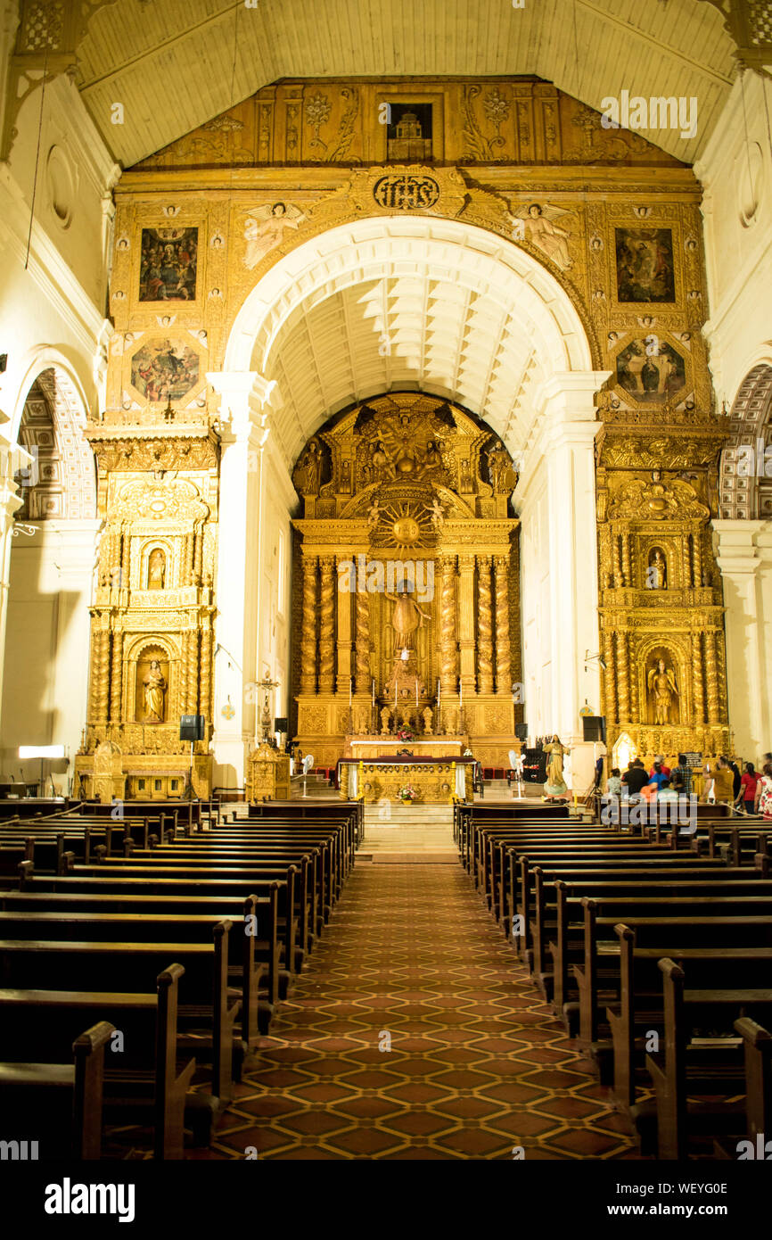 Bom Jesus Cathedral and St Francis of Assisi Church altar and other ...
