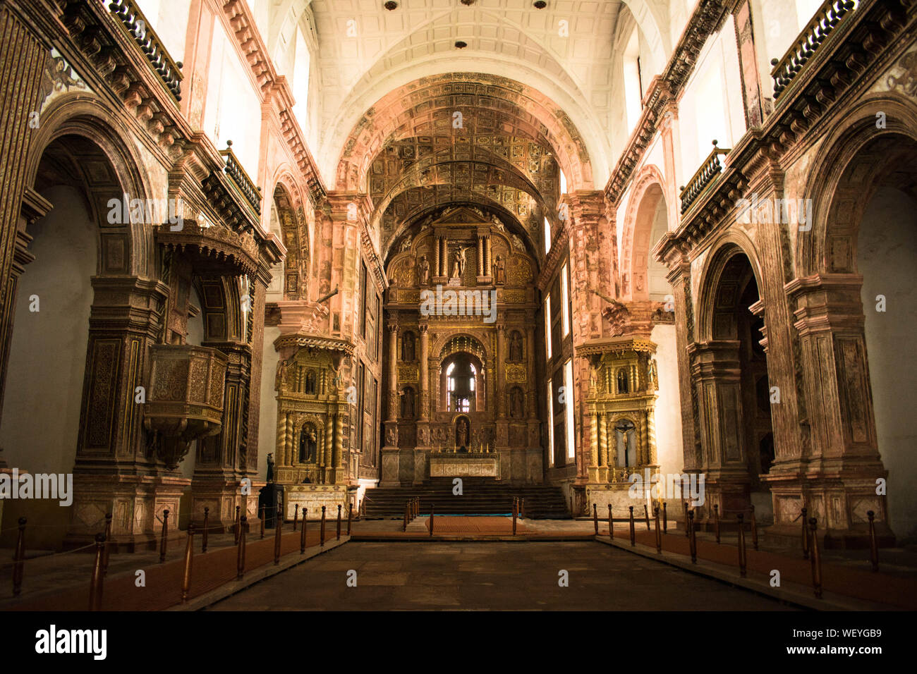 Bom Jesus Cathedral and St Francis of Assisi Church altar and other ...