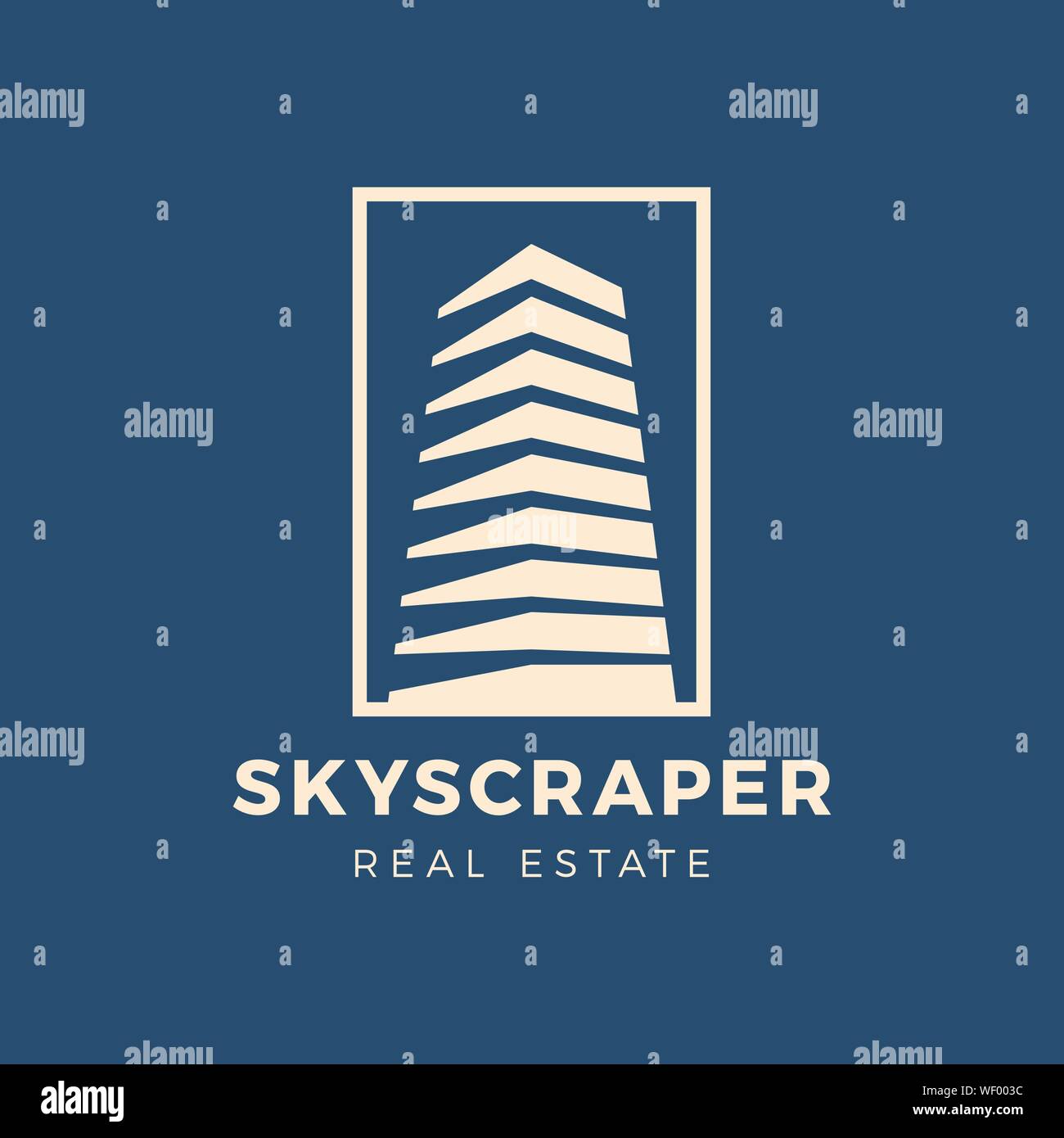 Skyscraper real estate and construction services vector logo concept ...