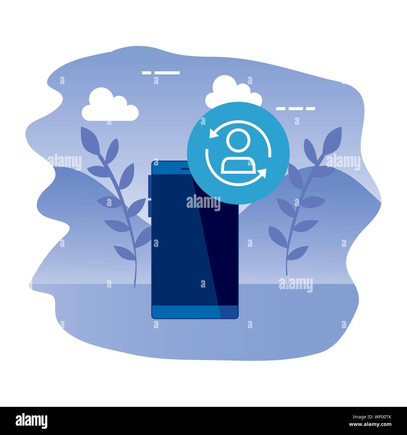 smartphone device with user refresh Stock Vector Image & Art - Alamy