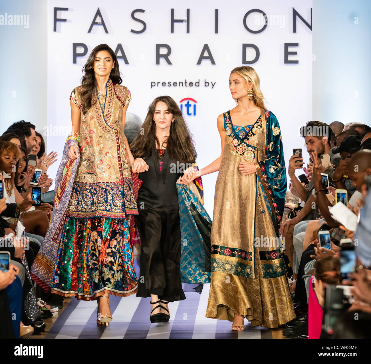 Manhattan, New York, USA - August 27, 2019: Fashion Parade at Christie ...