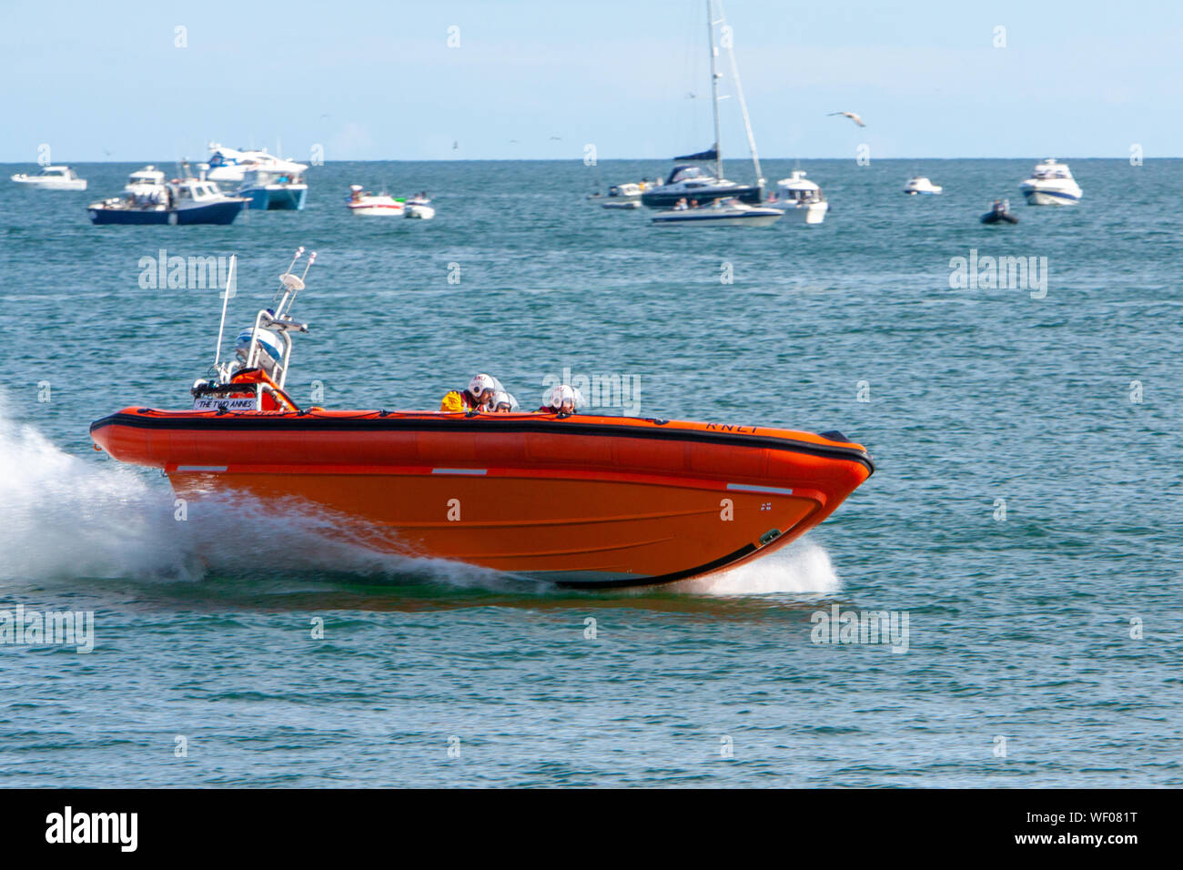 RNLI Atlantic 85 Class Inshore Lifeboat B809 The Two Annes Stock Photo ...