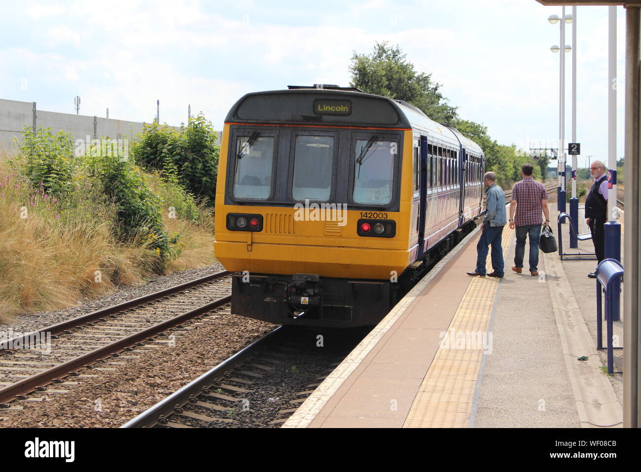 Northern Rail Pacer DMU 142 003 at Kirk Sandall Railway Station, South ...