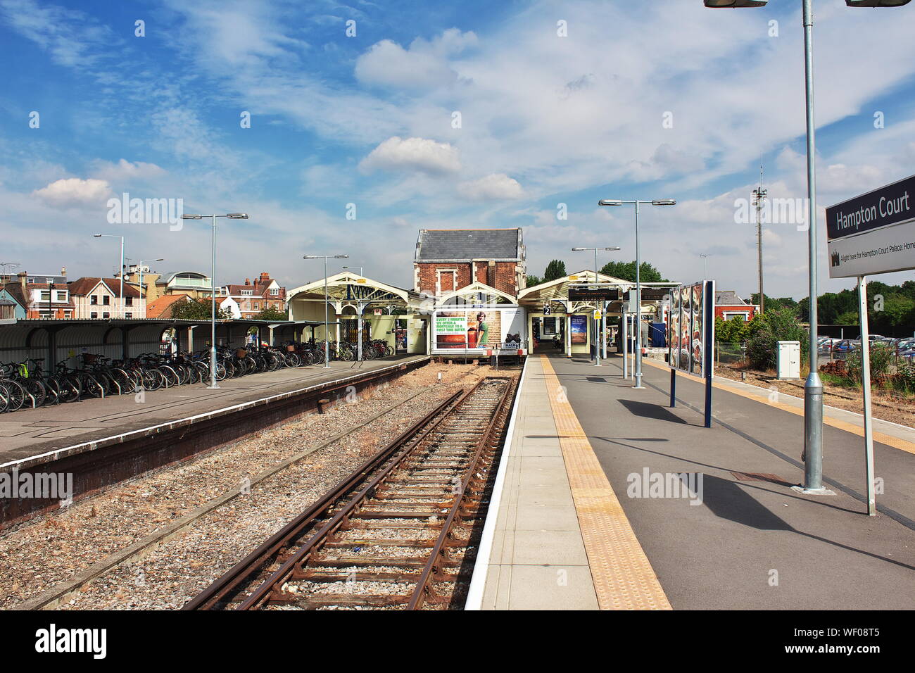 The railway station in England Stock Photo - Alamy