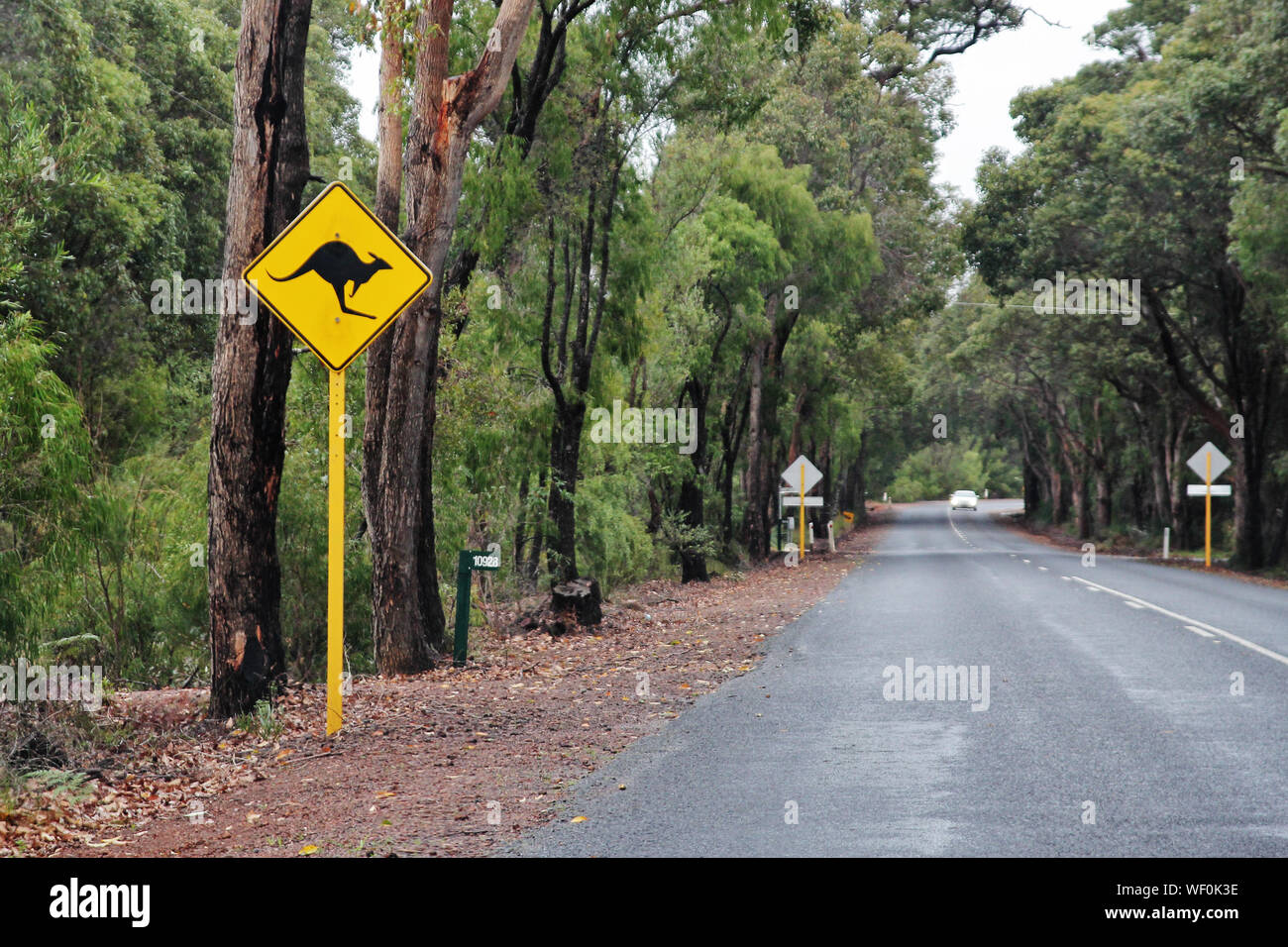 Kangaroo crossing road sign hi-res stock photography and images - Alamy