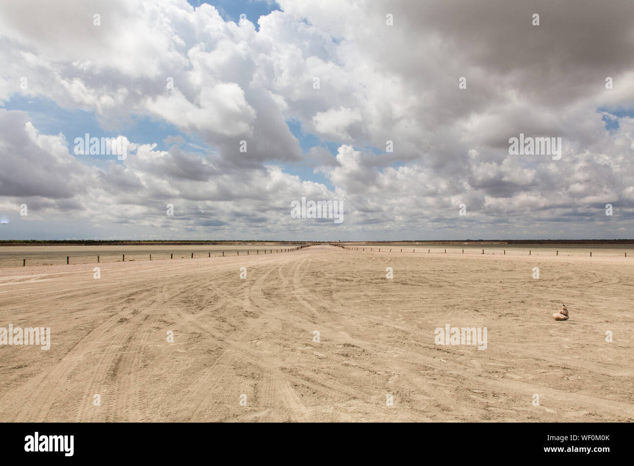 Etosha Salt pan road Stock Photo - Alamy