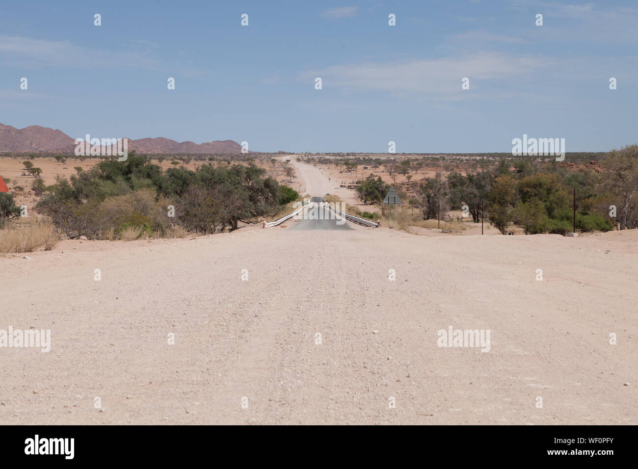 Bridge on Desert Road Stock Photo - Alamy