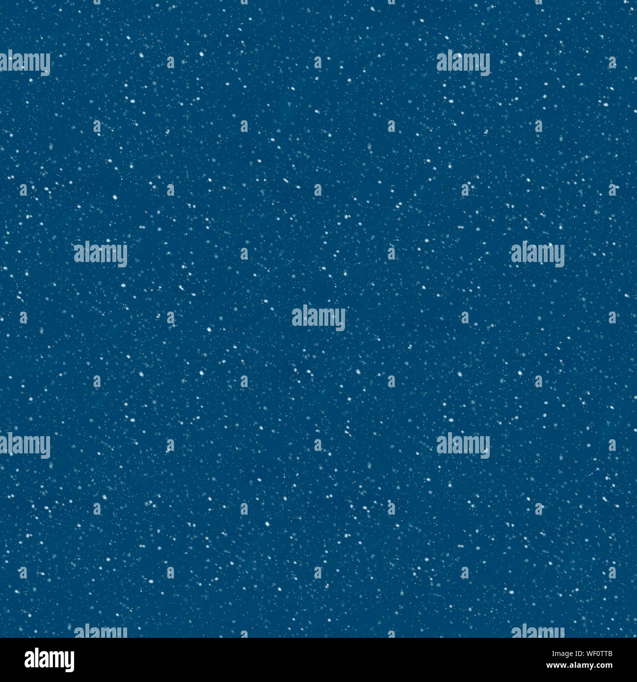 Blue tiled background, digital painting of winter falling snow or ...