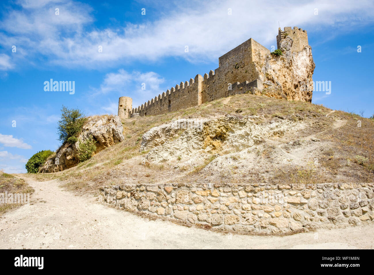 Magnificent medieval castle at the village of Frías, Burgos Province ...