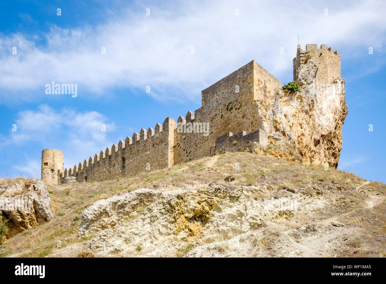 Magnificent medieval castle at the village of Frías, Burgos Province ...