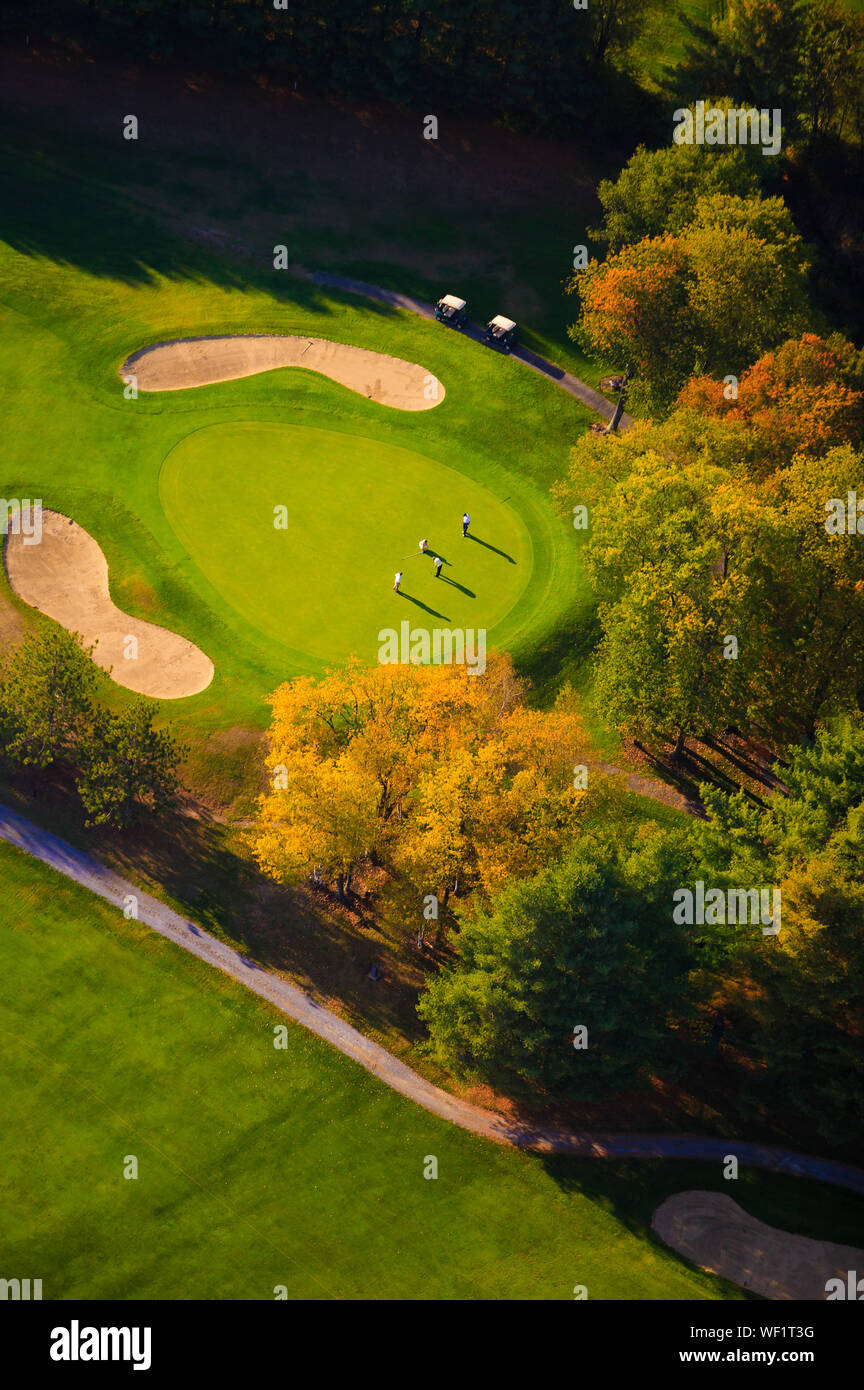 Aerial view of golf course, Stowe, Vermont, USA Stock Photo - Alamy