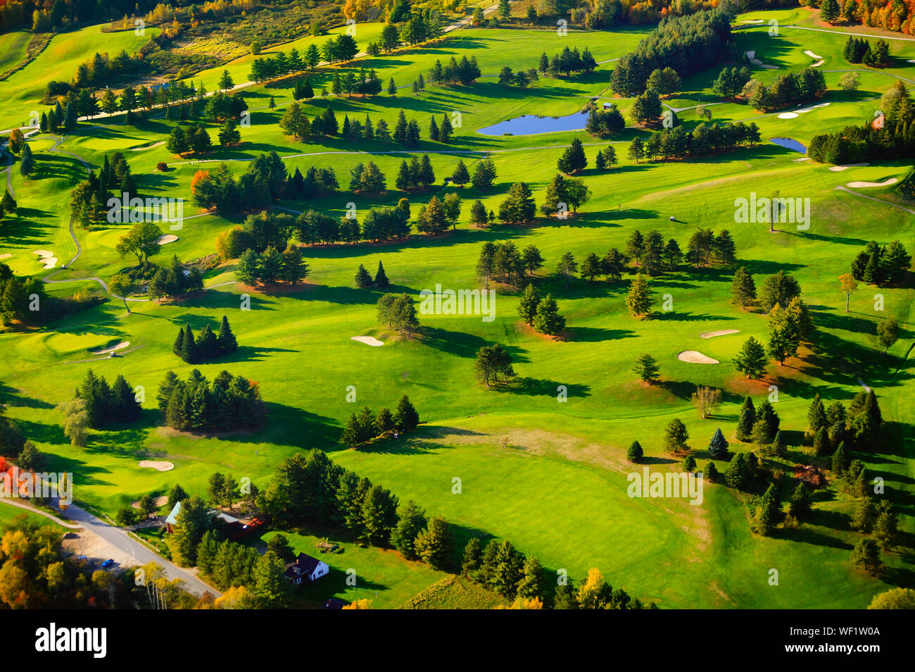 Aerial view of golf course, Stowe, Vermont, USA Stock Photo - Alamy