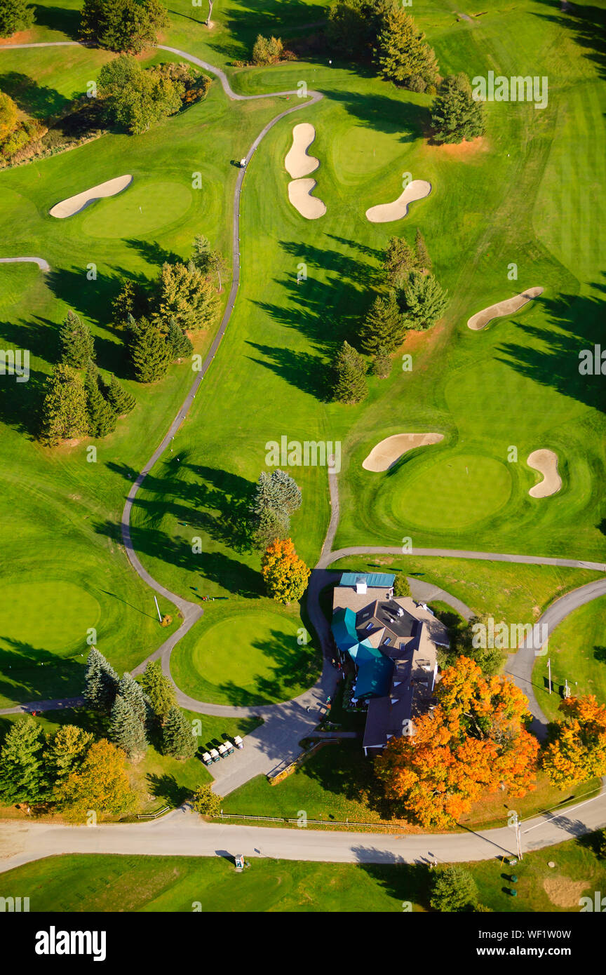 Aerial view of golf course, Stowe, Vermont, USA Stock Photo - Alamy