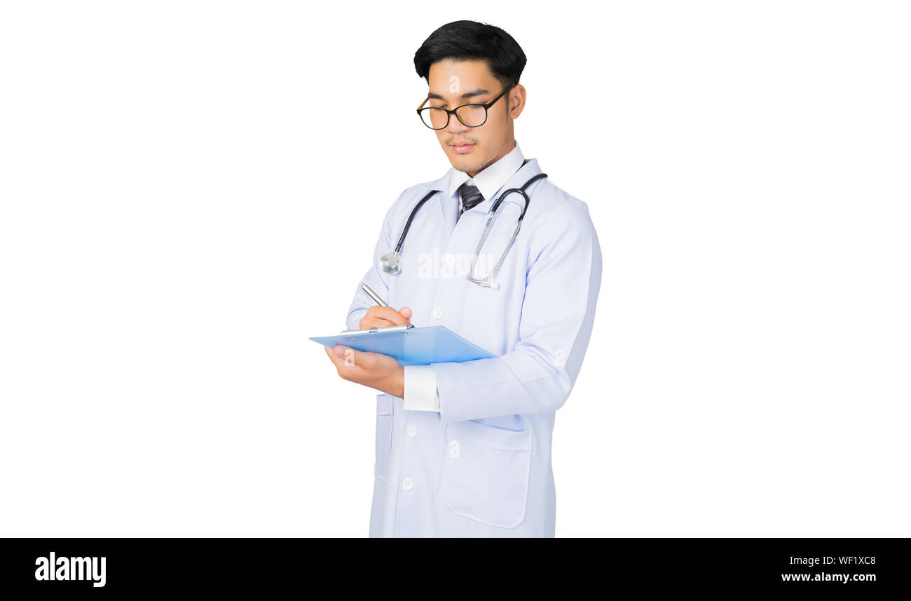 Indian doctor writing hi-res stock photography and images - Alamy