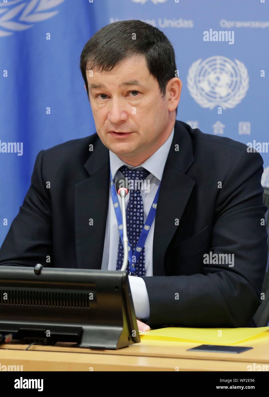 United Nations, New York, USA, August 30, 2019 - Dmitry Polyanskiy ...