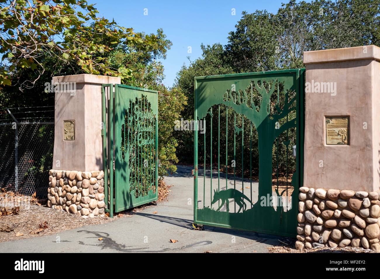 The entrance gates to Shipley Nature Center in Huntington Beach ...
