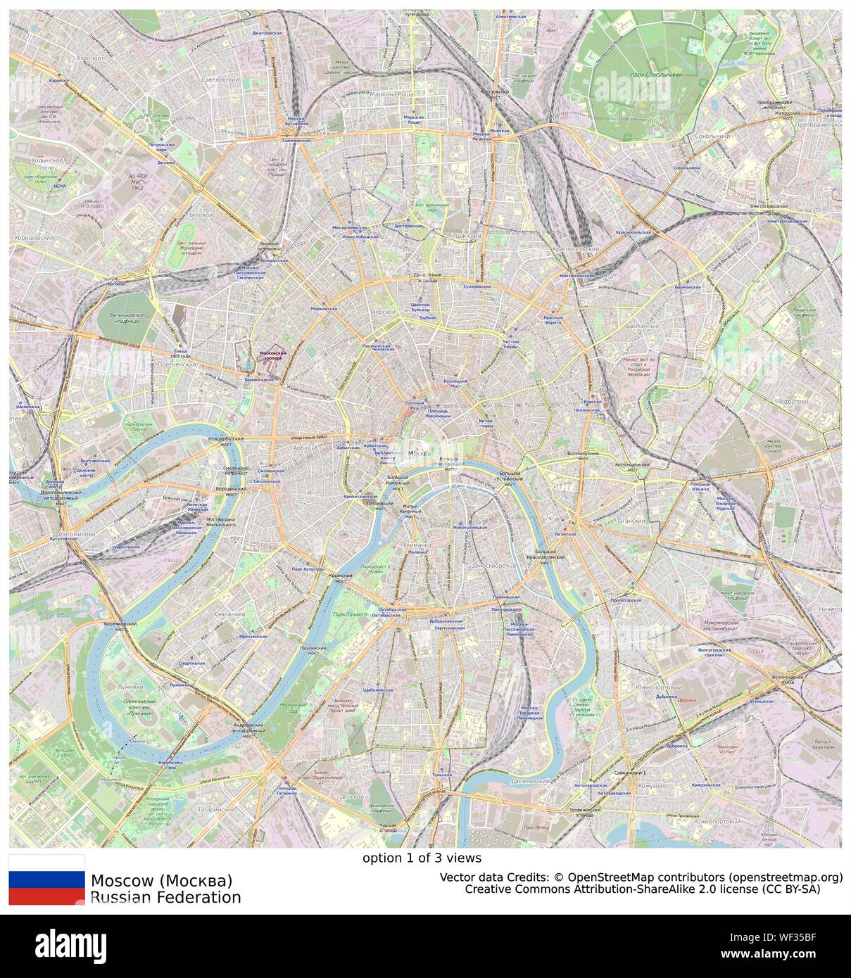 Moscow Map Stock Vector Images - Alamy