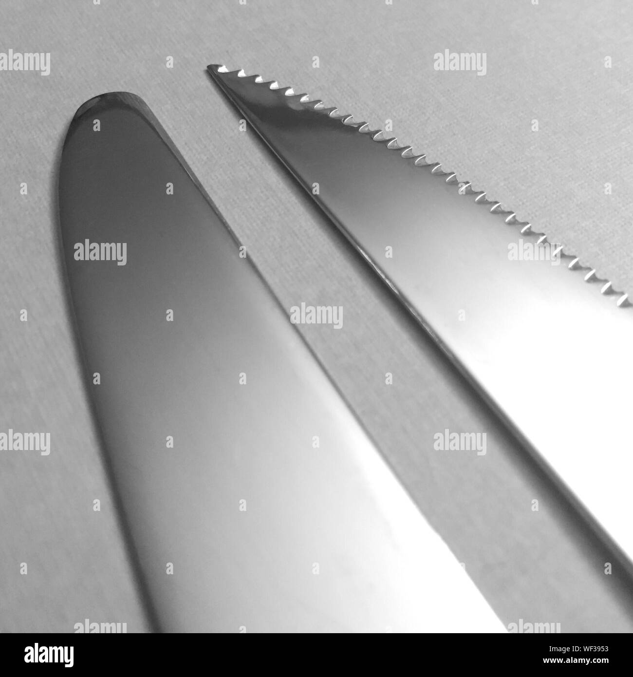 Close up knives Black and White Stock Photos & Images - Alamy