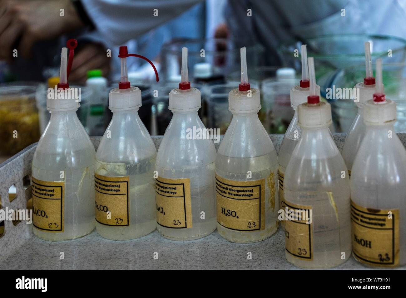 Tray with bottles hi-res stock photography and images - Alamy