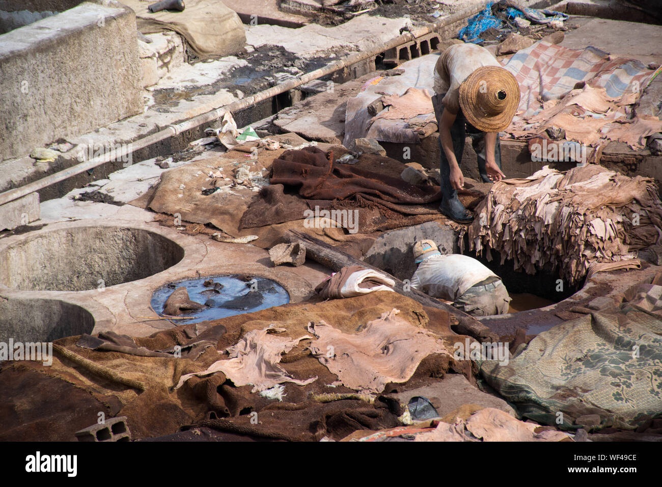Animal skin tanning hi-res stock photography and images - Alamy
