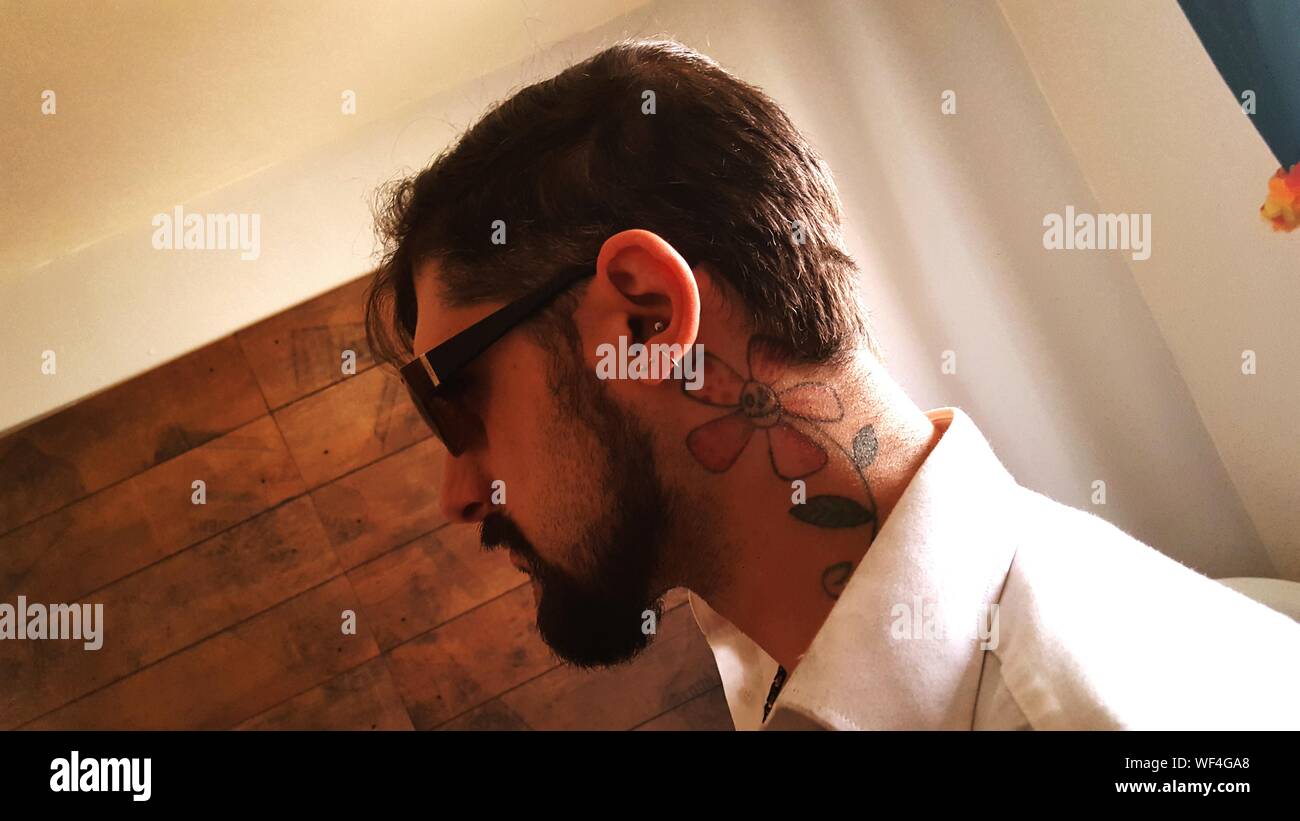 Neck Tattoo Man High Resolution Stock Photography and Images - Alamy