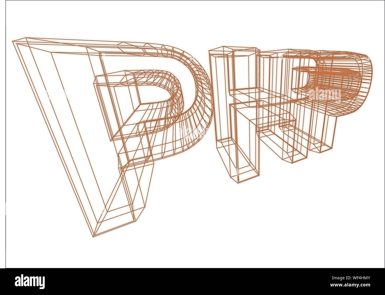 PHP wireframed 3D perspective write - Vector Stock Vector Image & Art ...