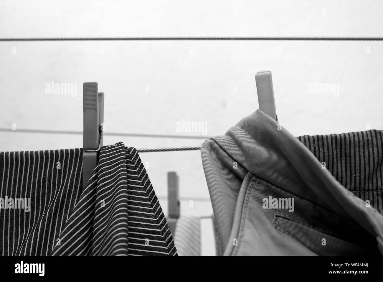 Laundry hanging clothesline drying hi-res stock photography and images ...