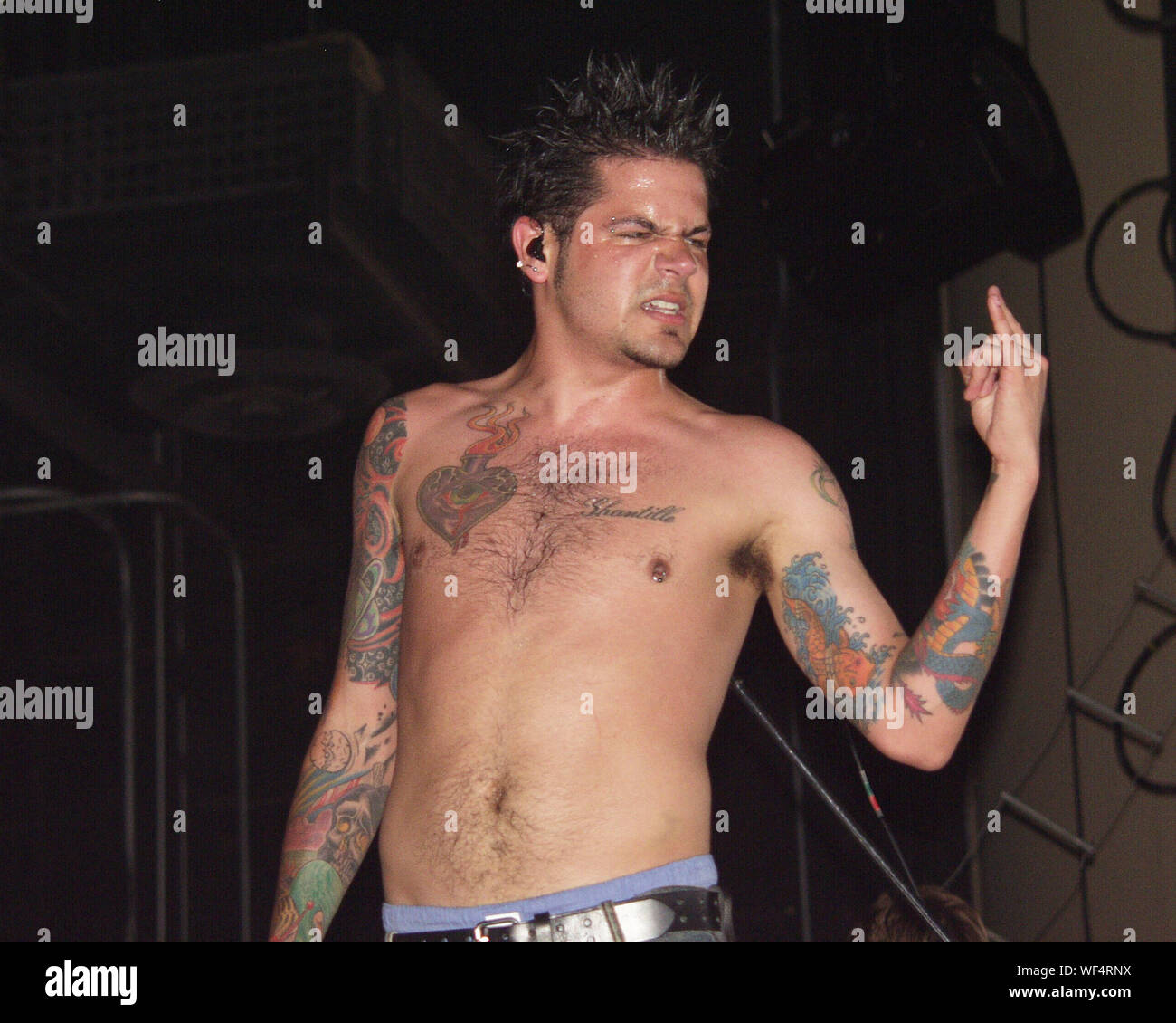 JULY 28: Mark Chavez of Adema performs at Ozzfest at Lakewood ...