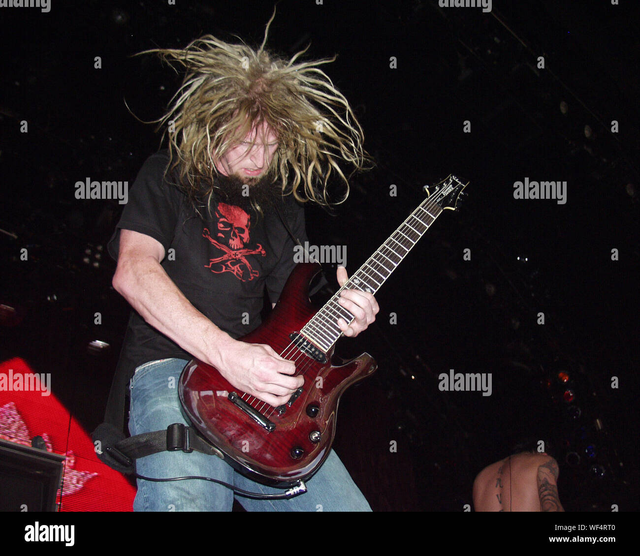 JULY 28: Tim Fluckey of Adema performs at Ozzfest at Lakewood ...