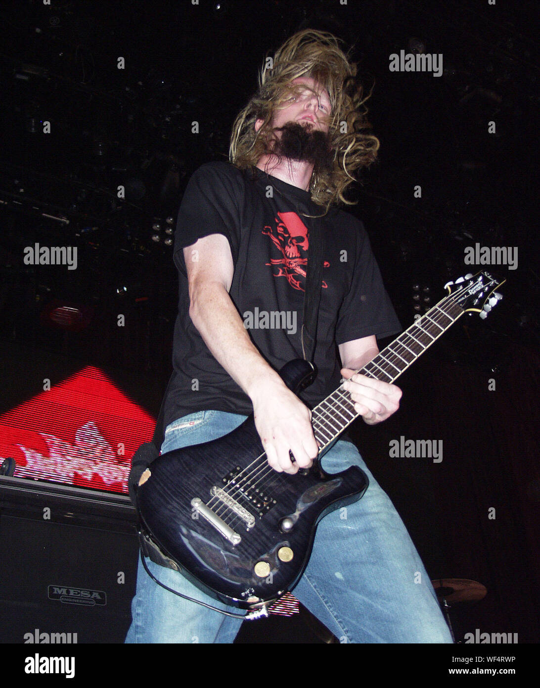 JULY 28: Tim Fluckey of Adema performs at Ozzfest at Lakewood ...
