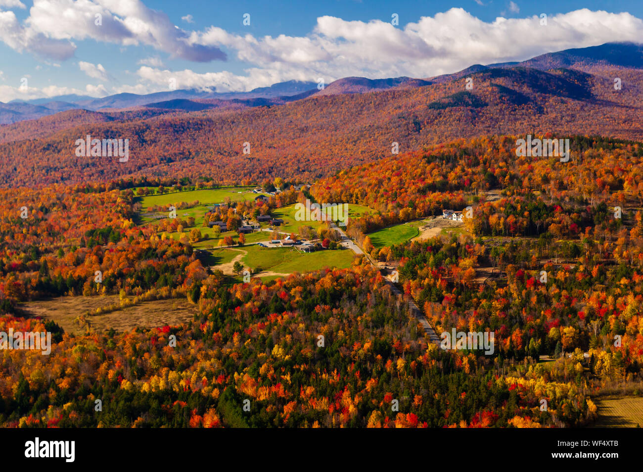 Aerial view of fall foliage, Stowe, Vermont, USA Stock Photo - Alamy