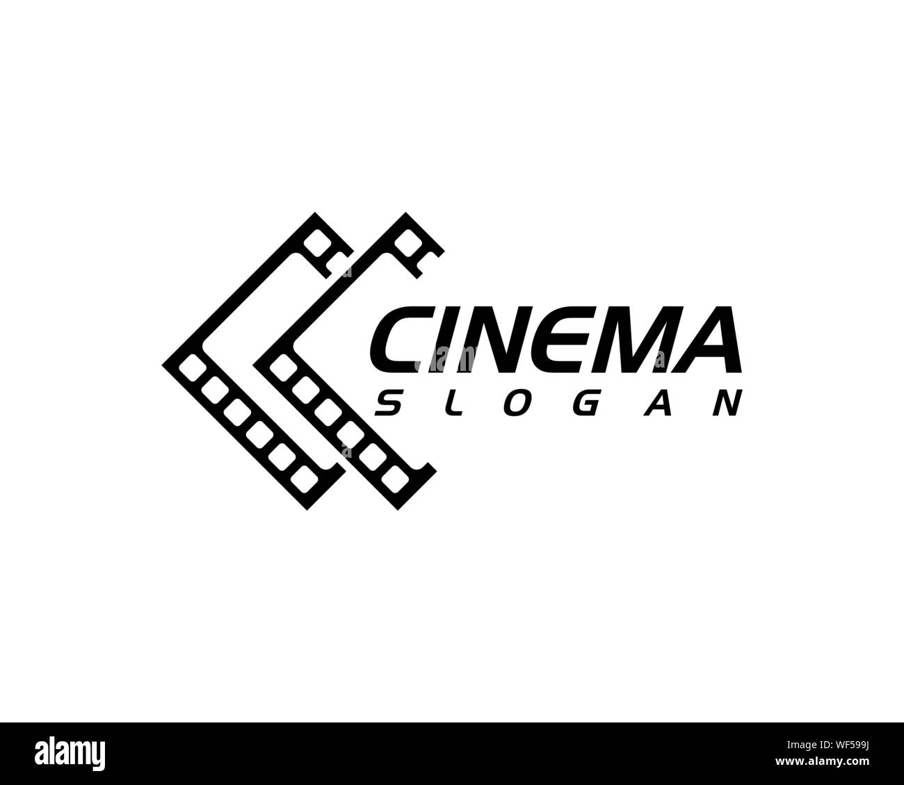 Film reel logo Black and White Stock Photos & Images - Alamy