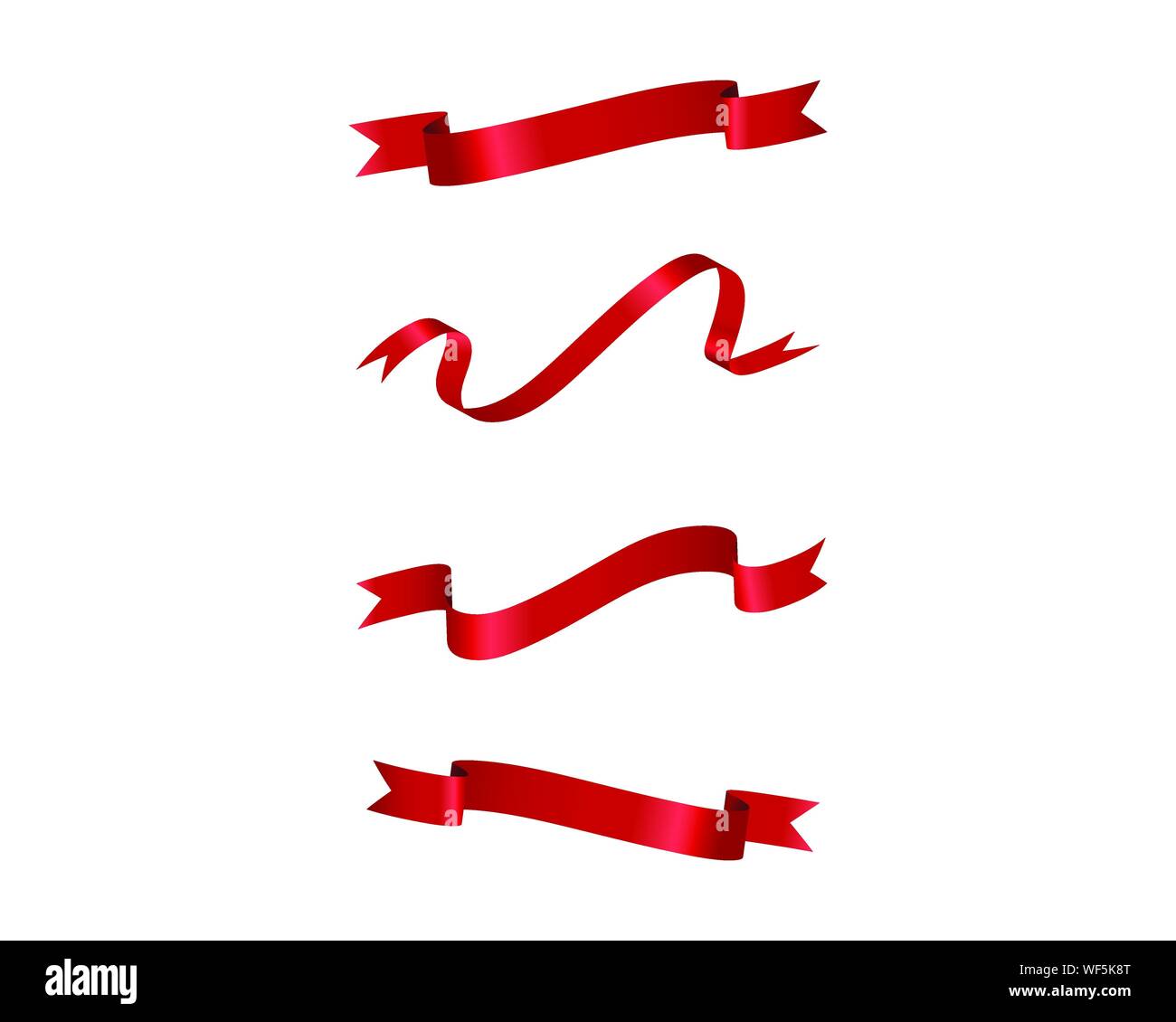 Curled ribbons Stock Vector Images - Alamy