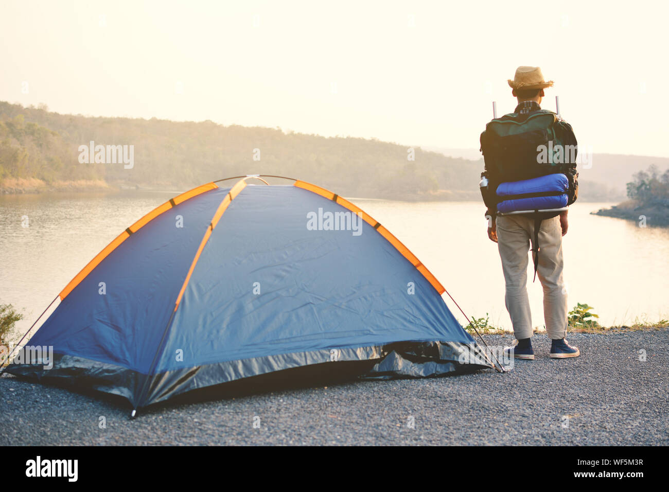 One man tent hi-res stock photography and images - Alamy