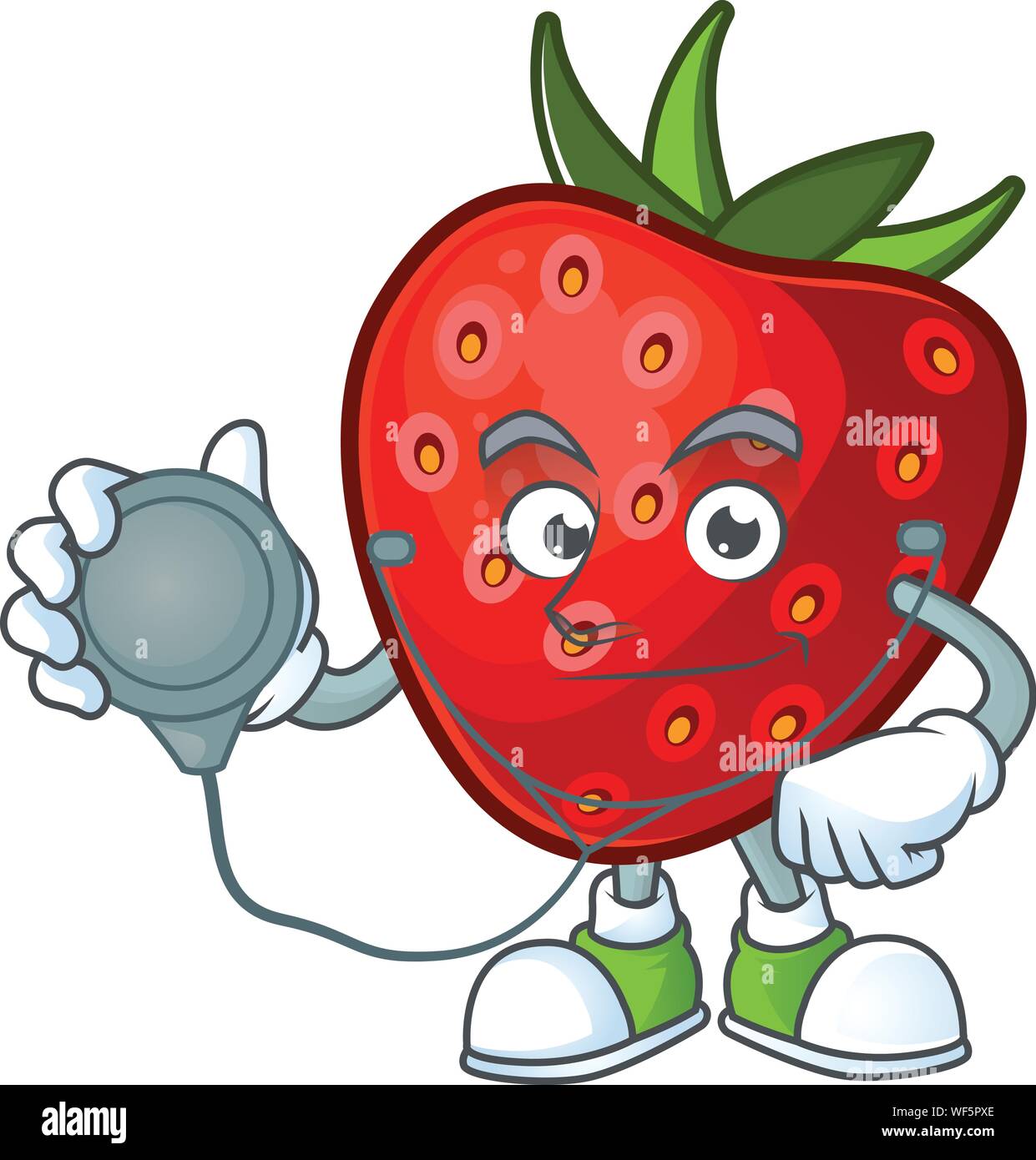 Doctor red strawberry for design character mascot Stock Vector Image ...