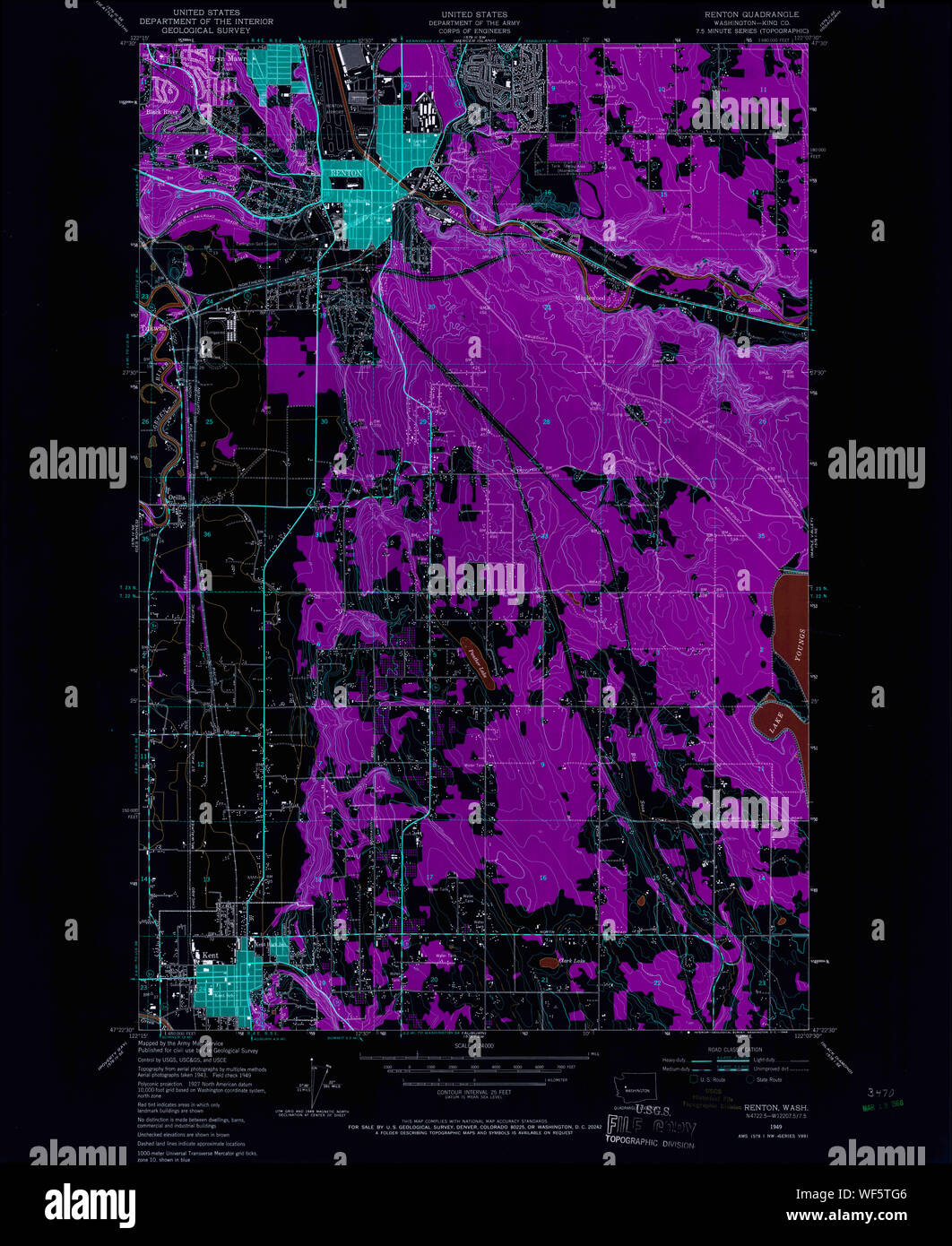 Map of renton washington hi-res stock photography and images - Alamy