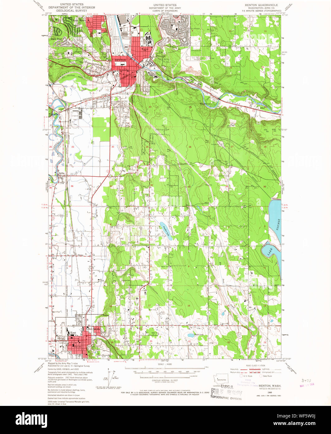 Map of renton washington hi-res stock photography and images - Alamy