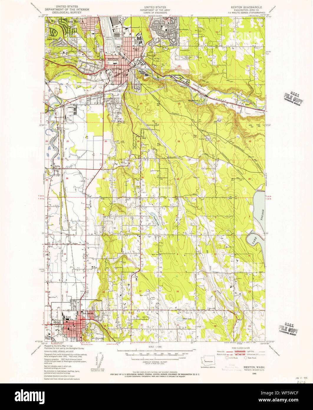 Renton washington state map hi-res stock photography and images - Alamy