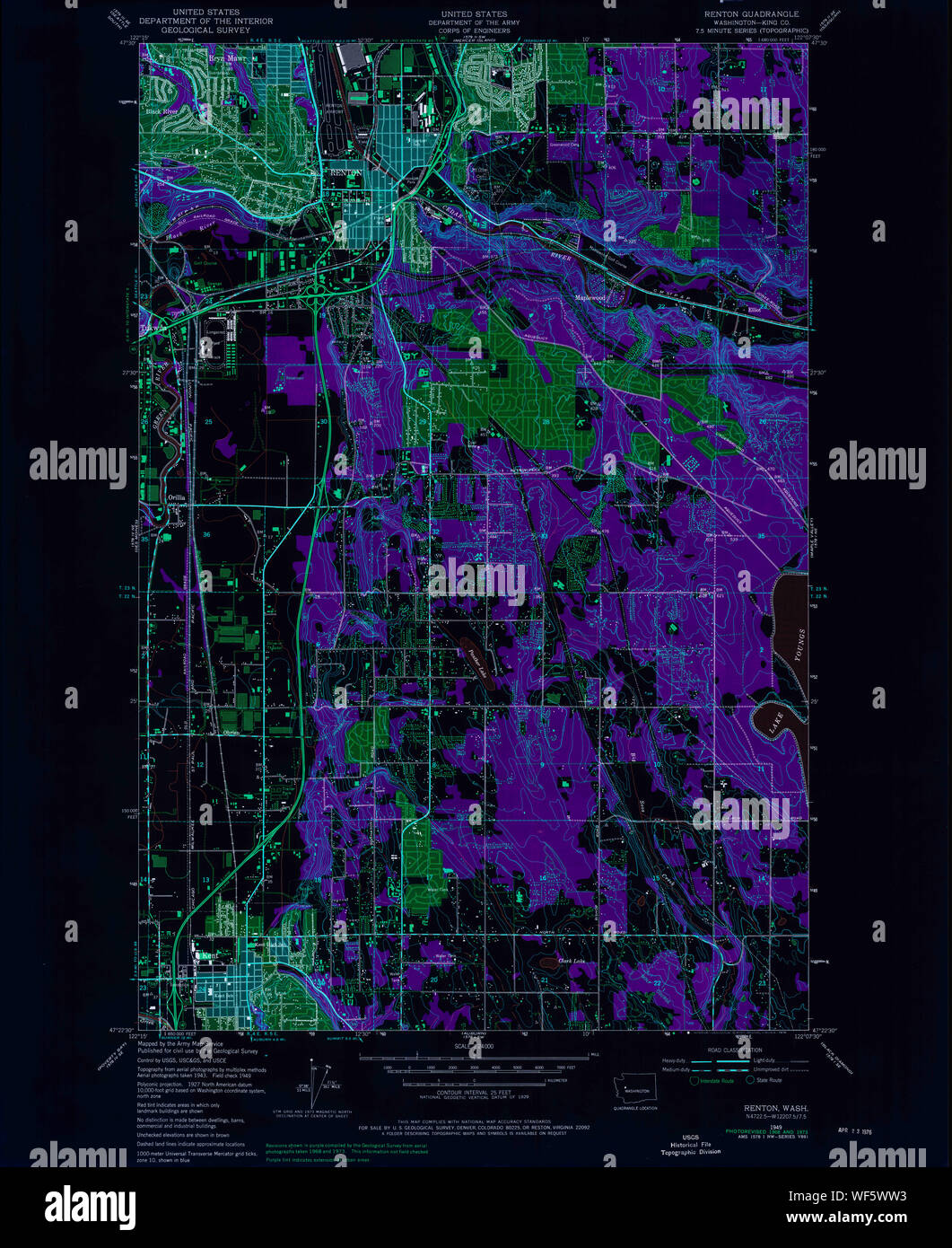 Renton map hi-res stock photography and images - Alamy