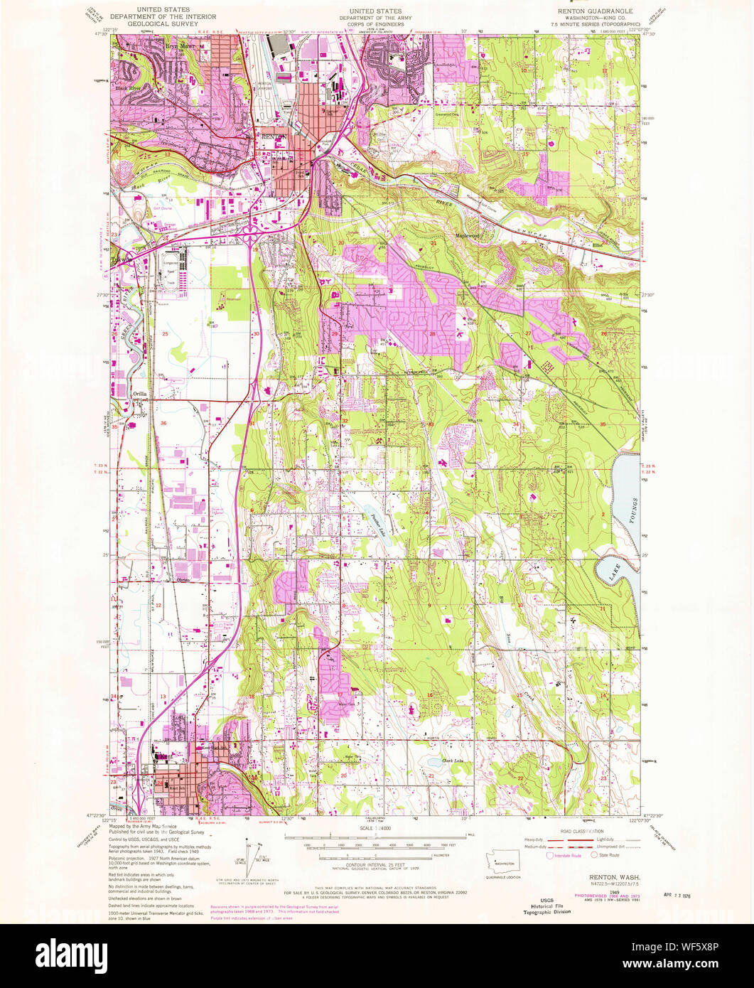 Renton map hi-res stock photography and images - Alamy
