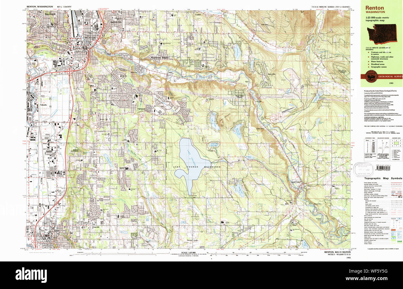 Map of renton washington hi-res stock photography and images - Alamy