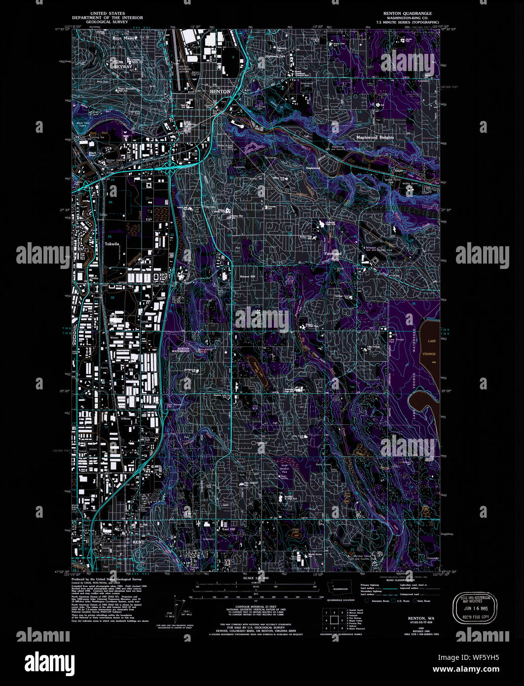 Map of renton washington hi-res stock photography and images - Alamy