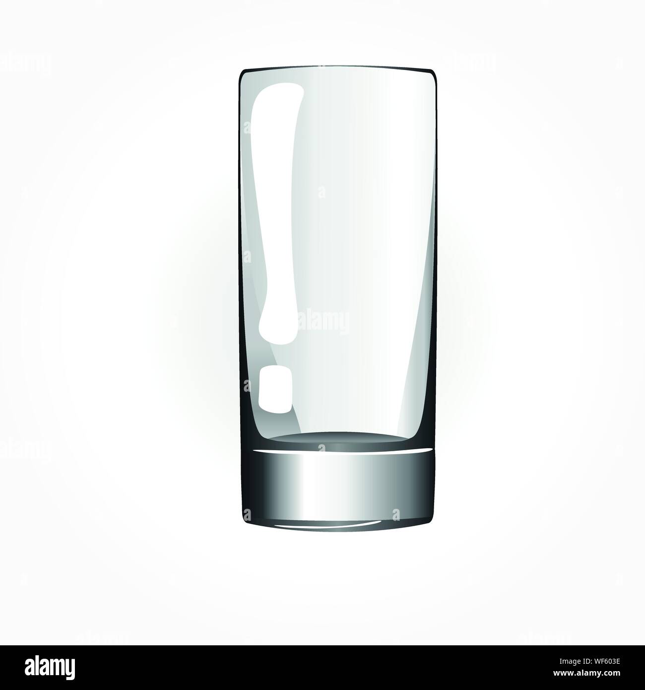 Empty Drinking Glass Cup Isolated Vector Illustration Stock Vector Image And Art Alamy