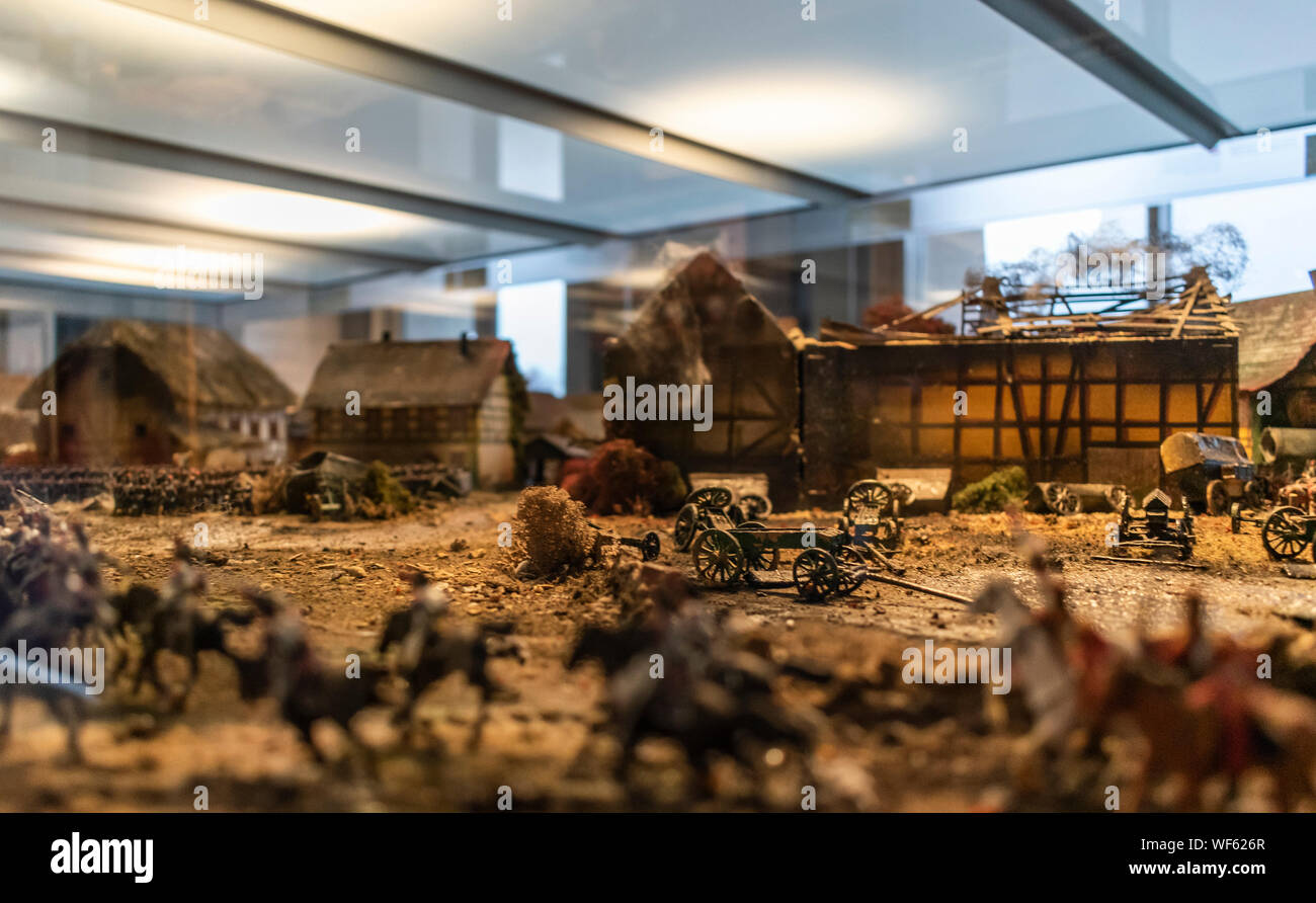 Leipzig, Germany - December 2018: Miniature of the Battle of Leipzig or ...