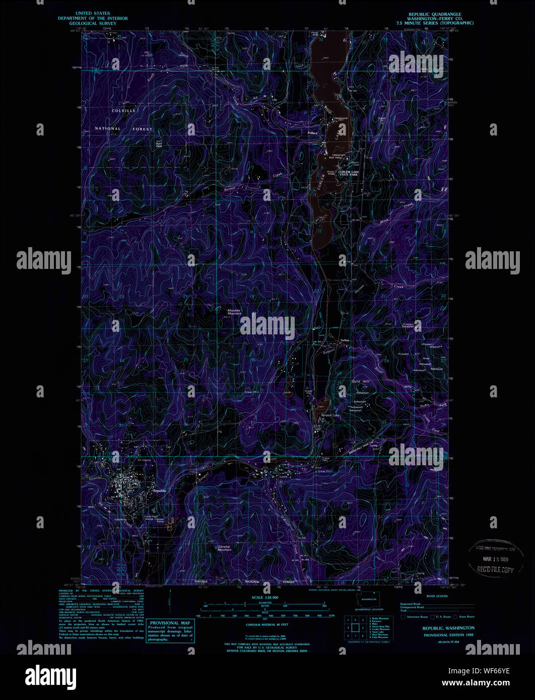 Republic washington state map hi-res stock photography and images - Alamy